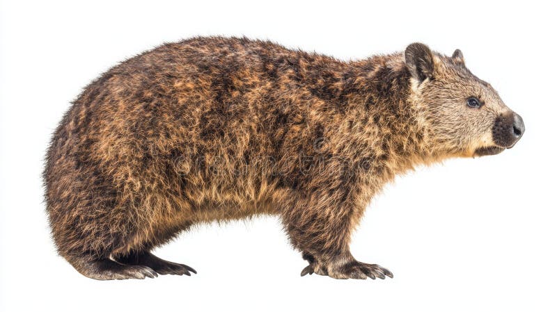 Wombat Stands Confidently with Its Round, Thick Body and Tiny Ears ...
