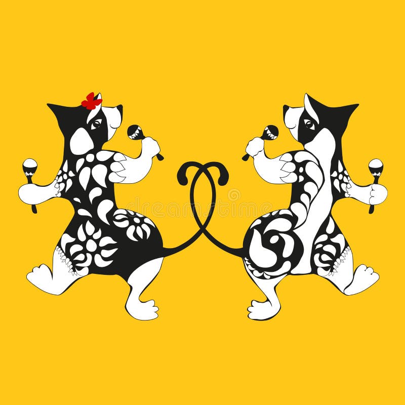 Wombat, Tattooed Dancing with Maracas Stock Vector - Illustration of ...