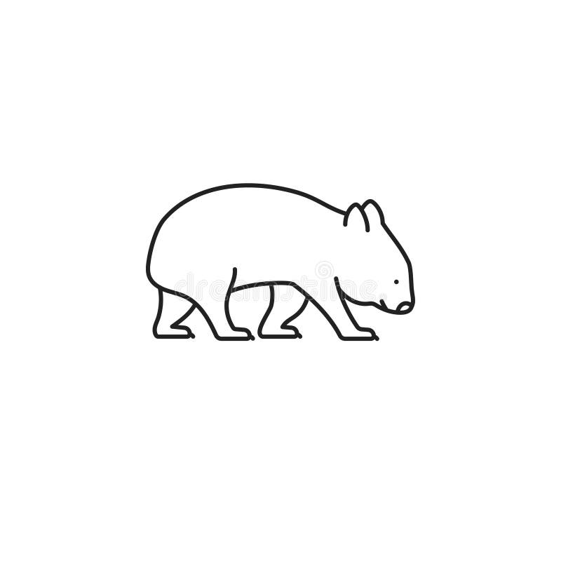 Wombat Drawing Outline