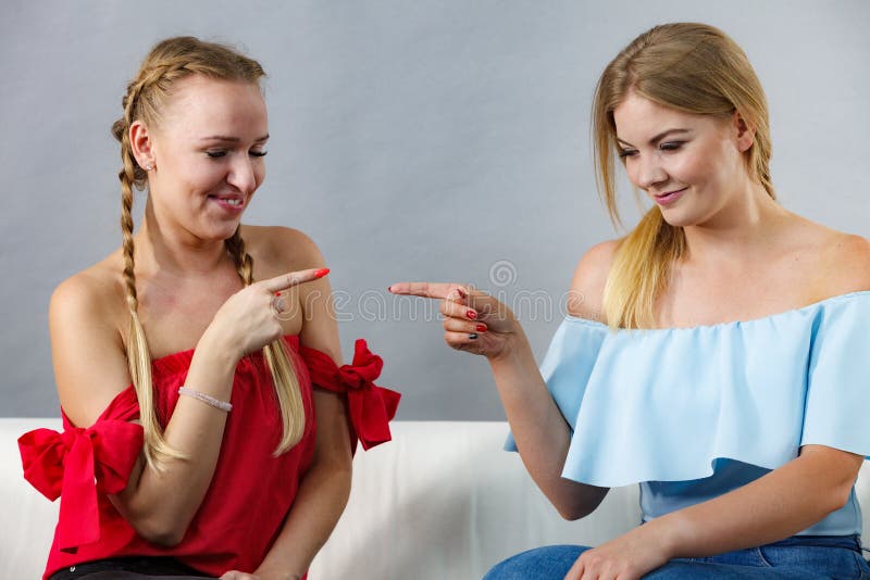 Women Accusing Each Other of Something Stock Image - Image of teenagers ...
