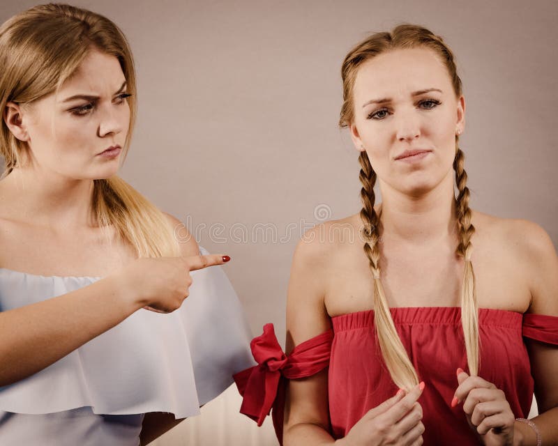 Women Accusing Each Other of Something Stock Image - Image of pointing ...