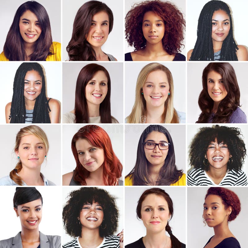 Women As One. Composite Image of a Diverse Group of Smiling Women ...