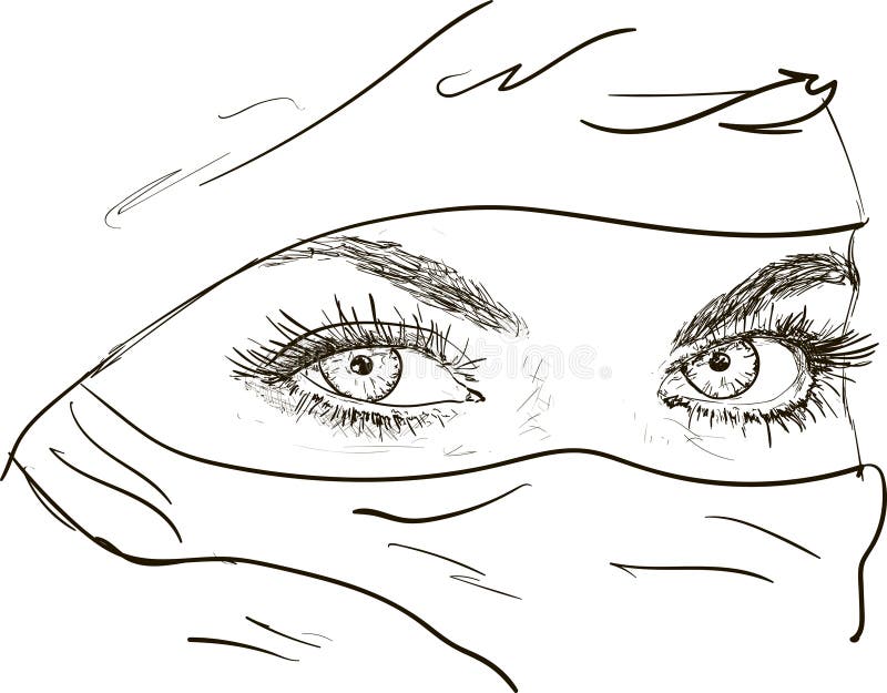 Arabic Women Eye Stock Illustrations – 159 Arabic Women Eye Stock ...
