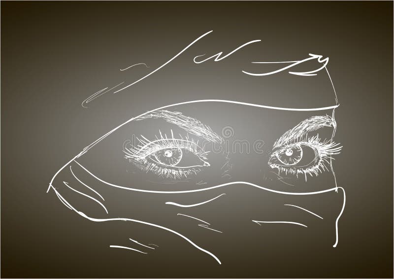 Arabic Women Eye Stock Illustrations – 159 Arabic Women Eye Stock ...
