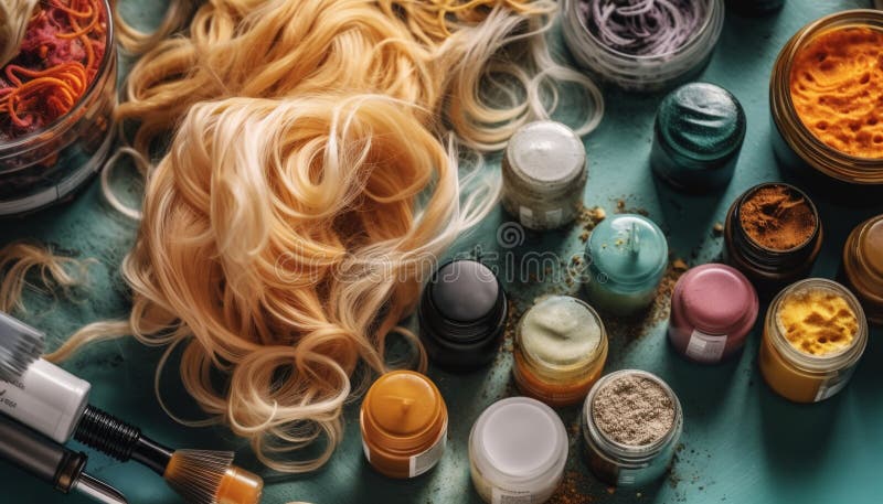 Women Beauty Collection Showcases Creativity with Multi Colored Paint ...