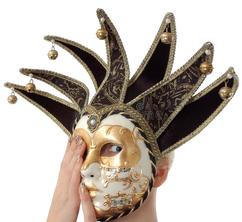 Women Behind the Carnival Mask Stock Image - Image of black, masquerade ...