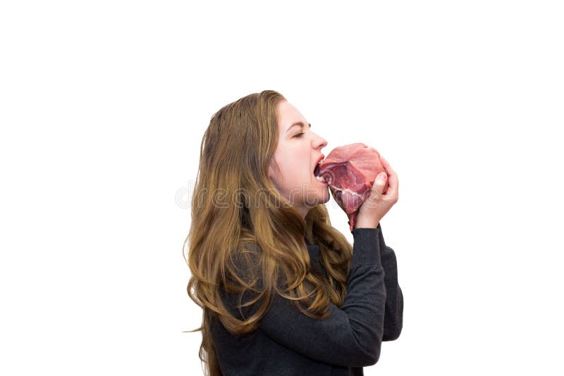 Women biting meat stock image. Image of agriculture, beauty - 71525791