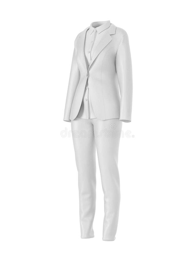 Women Blaze White Business Suit Stock Illustration - Illustration of ...