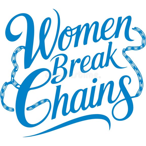 Women Break Chains Graphic Design Stock Illustration - Illustration of ...