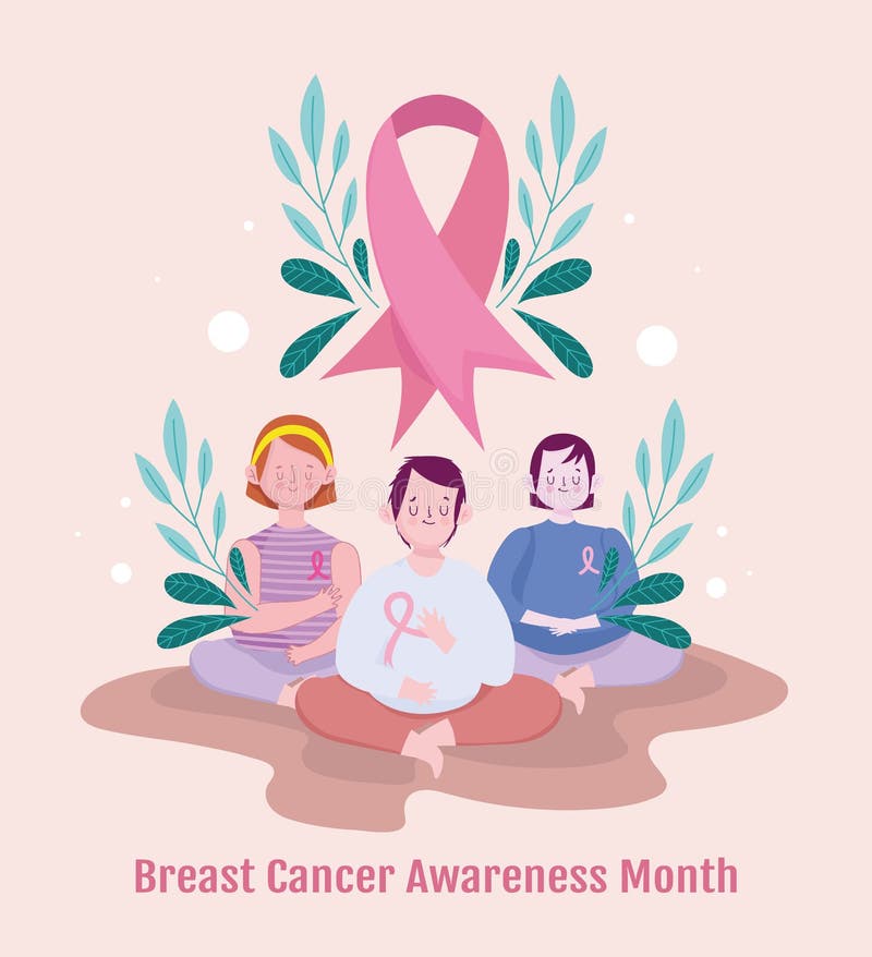 Women And Breast Cancer Awareness Month Stock Vector Illustration Of