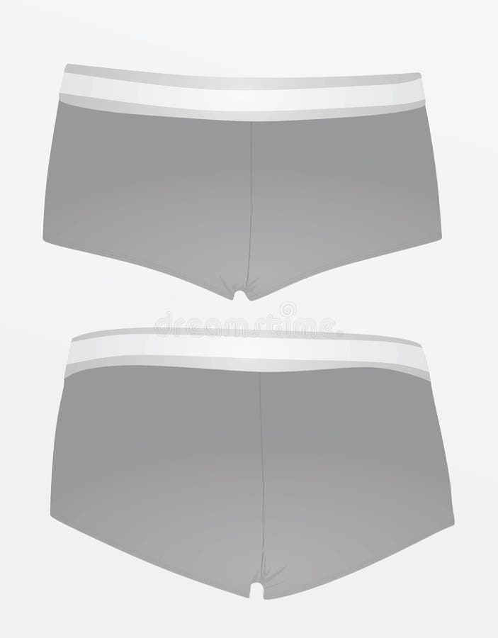 Women Brief, Front and Back View Stock Vector - Illustration of sample ...