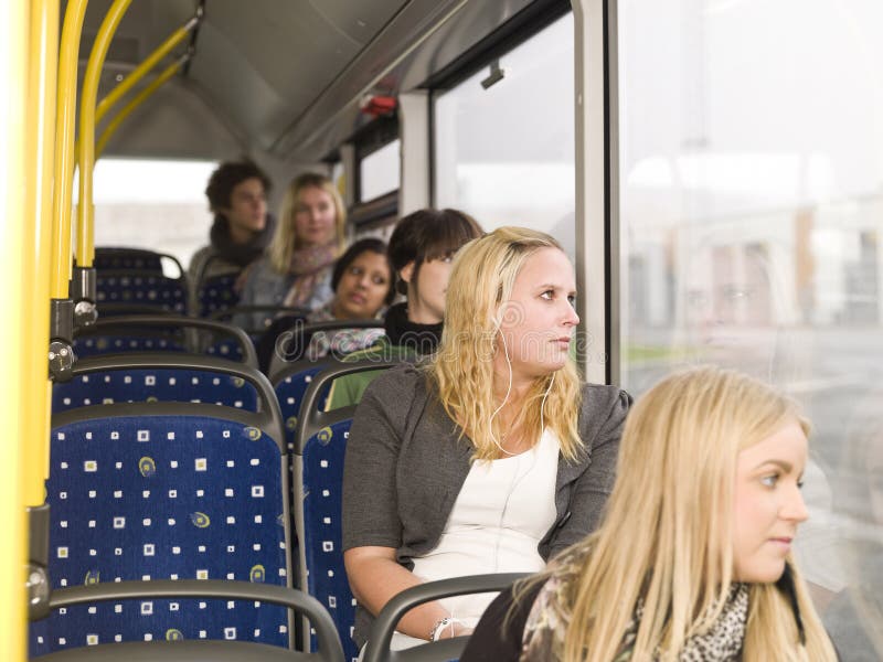 Women on the bus stock photo. Image of interior, empty - 22174560