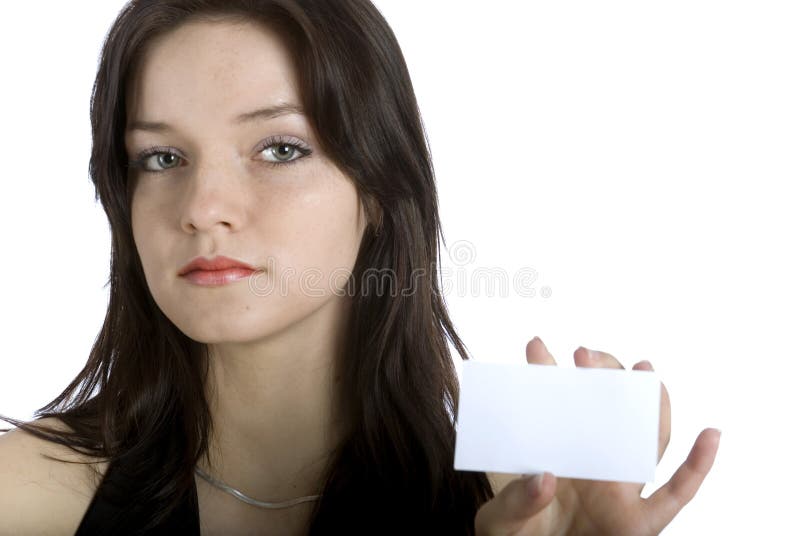 Women and business card stock photo. Image of attention - 5078348