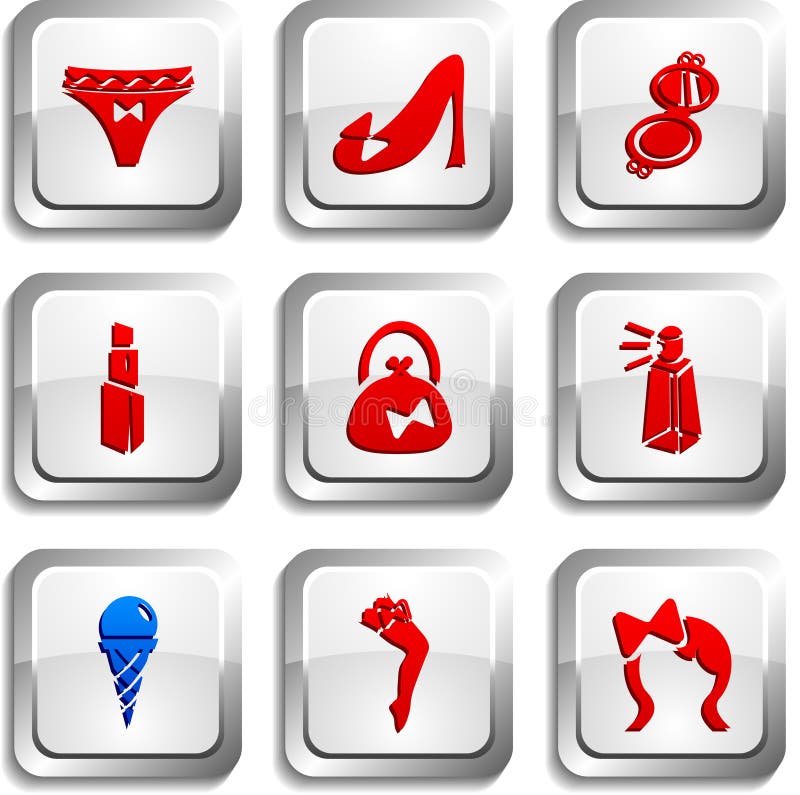 Women buttons. stock vector. Illustration of shadow, badge - 12545367