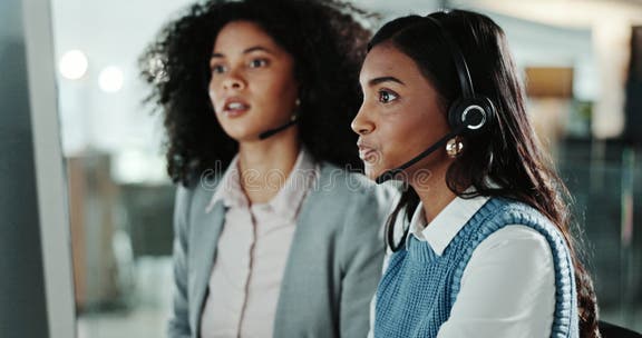 Women, Call Center and Teamwork with Customer Support, Training and ...