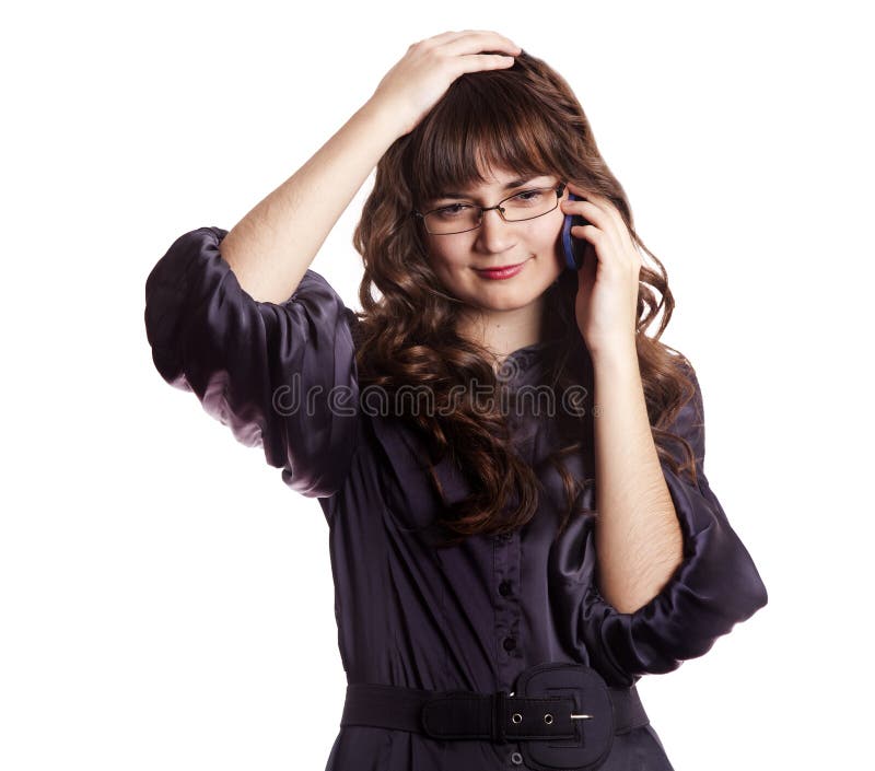 Women calling by phone stock image. Image of european - 22155679