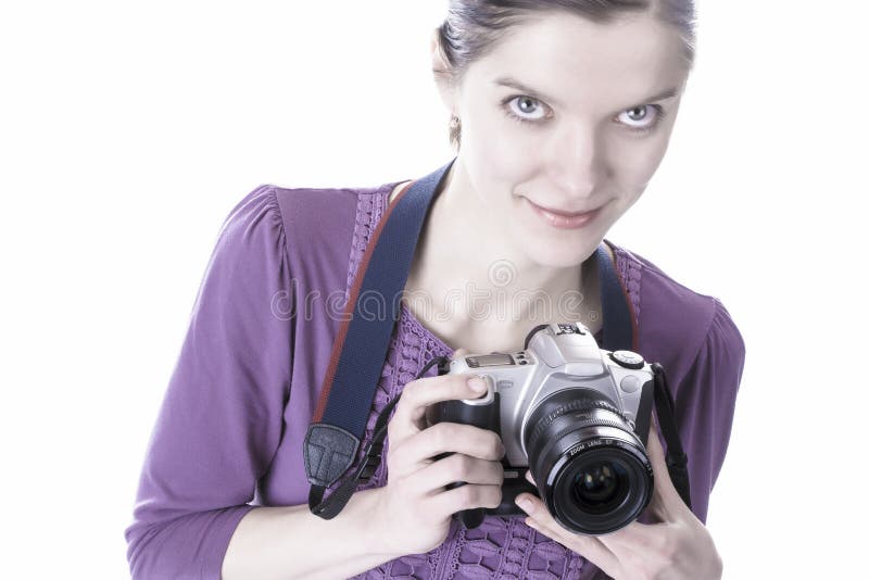 Women with camera stock image. Image of 1970s, head, colour - 29614497