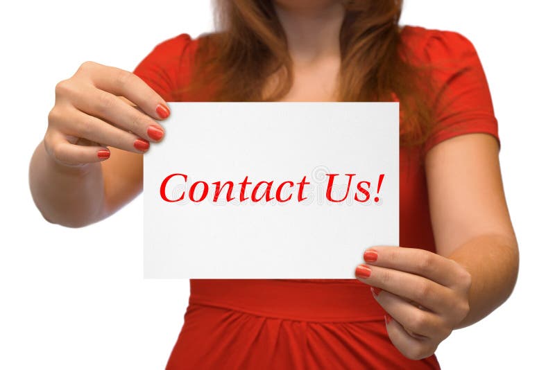 Contact Us on Yellow Notepaper Stock Image - Image of reminder, white ...