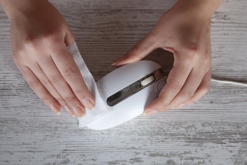 Women clean mouse stock photo. Image of table, modern - 178660776
