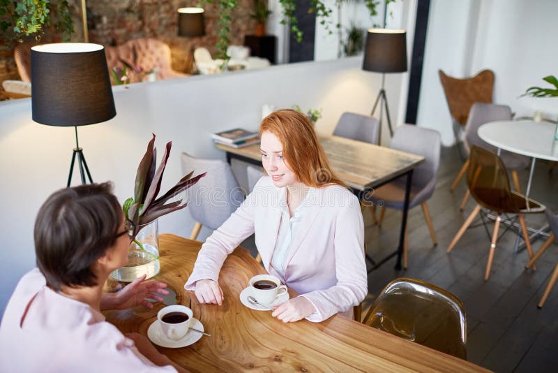 Women at coffee-break stock image. Image of contemporary - 100510321