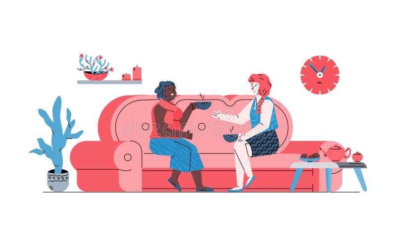 People Talking Couch Sketch Stock Illustrations – 19 People Talking ...