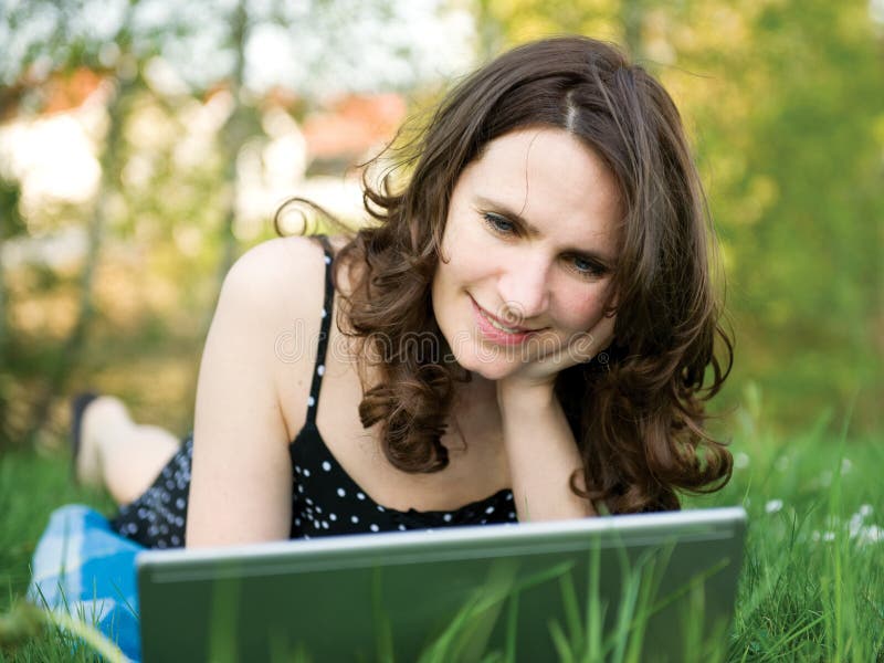 Women with computer stock image. Image of learning, lifestyles - 21387507