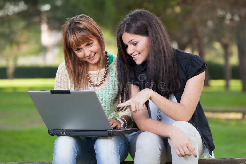 Women with Computer stock image. Image of female, attractive - 28951545