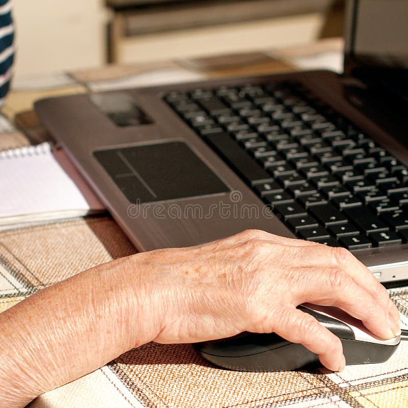 Women in computer stock image. Image of open, grandmother - 35799445