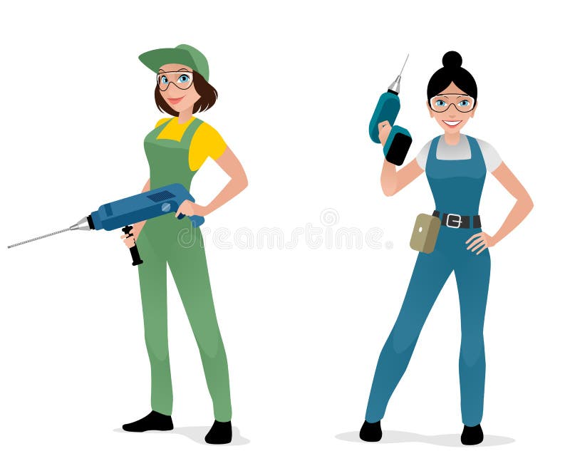 Women Construction Worker Avatar Vector. Stock Illustration ...