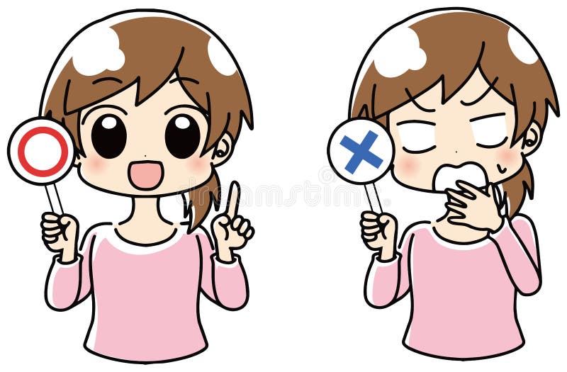 Women Correct Answer Illustration Set Stock Vector - Illustration of ...