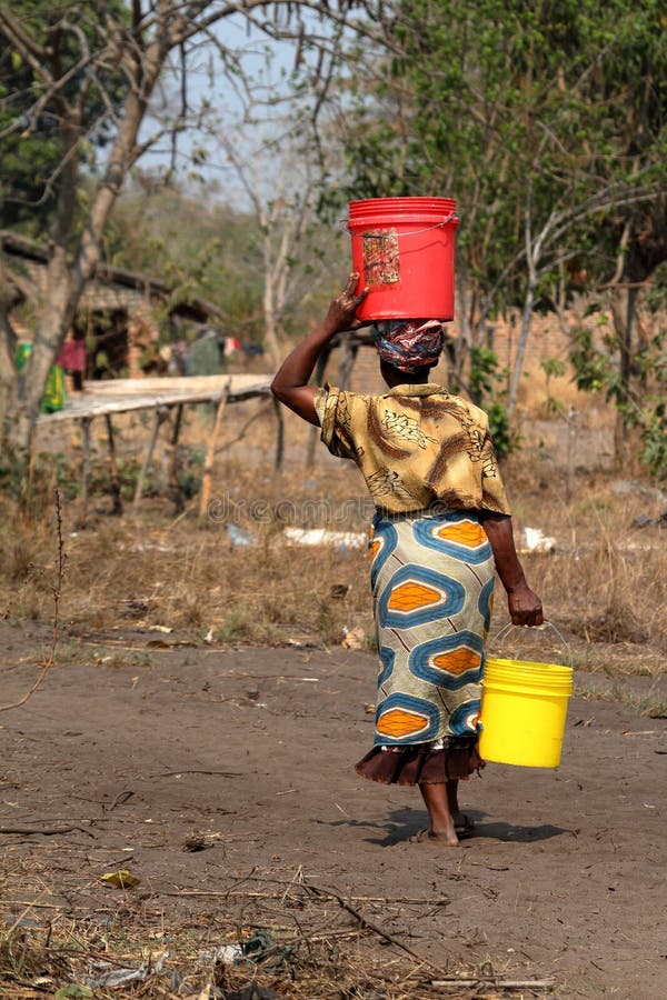Women in the Countryside in Malawi Stock Photo - Image of poorness ...