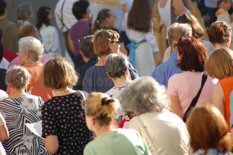 Female Crowd stock illustration. Illustration of comic - 1815178