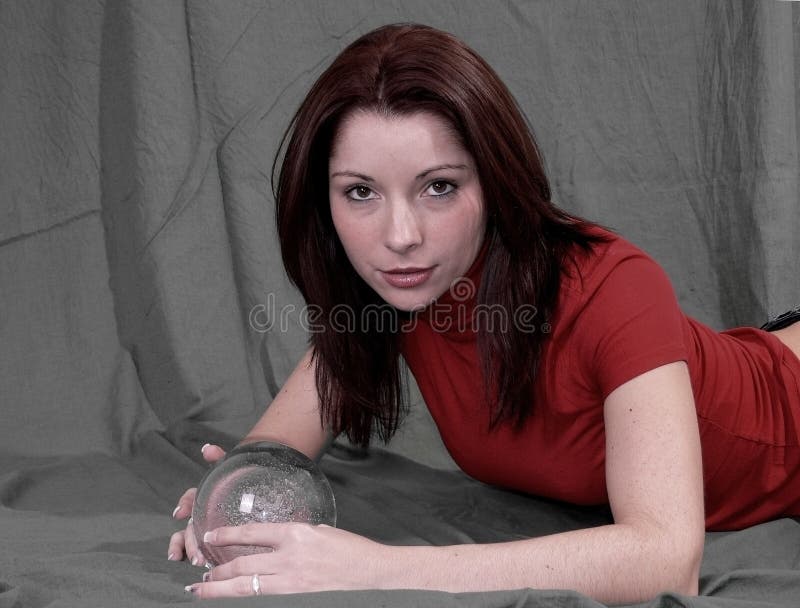 Women with crystal ball stock photo. Image of oracle, girl - 9022970