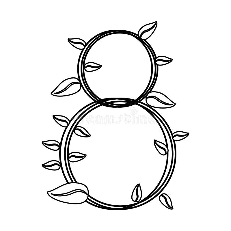 Women Day Eight Branch Leaves Thin Line Stock Vector - Illustration of ...