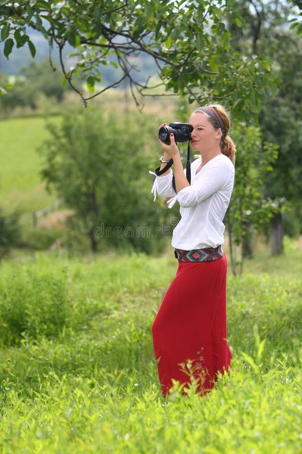 Women with a Digital Camera Stock Image - Image of snapshot, cute: 32552365