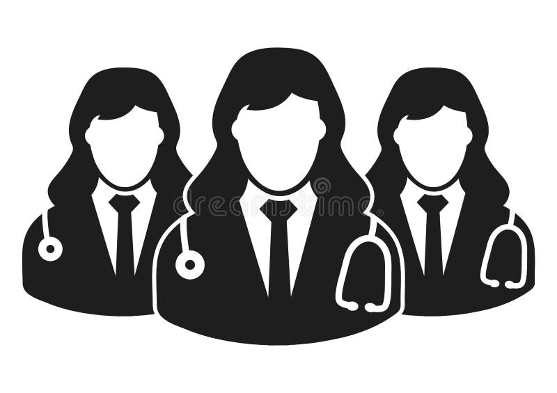 Doctors Icon Set, Medical Workers Stick Figure. Stock Vector ...