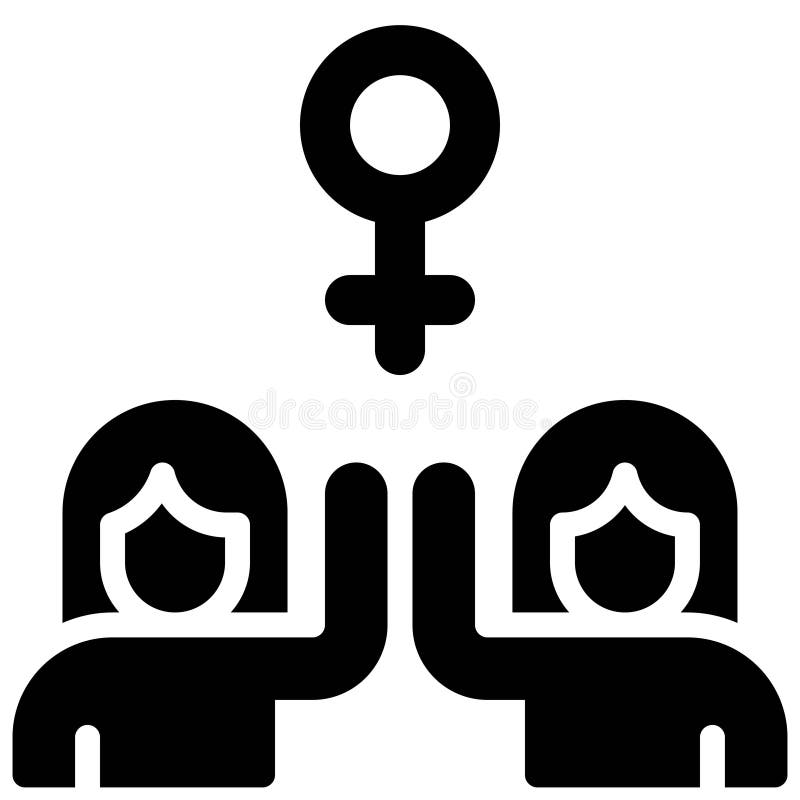 Women Doing High Five Icon, Feminism Related Vector Stock Vector ...