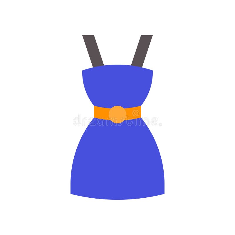 Women Dress Vector Illustration, Flat Style Icon Stock Vector ...