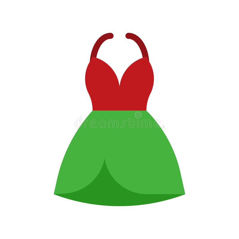 Women Dress Vector Illustration, Flat Style Icon Stock Vector ...