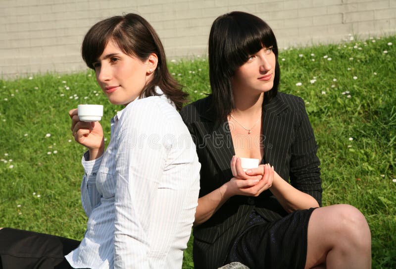 Women drinking coffee stock image. Image of business - 10863523