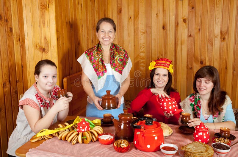 Women drinking tea stock photo. Image of bath, snack - 44704908