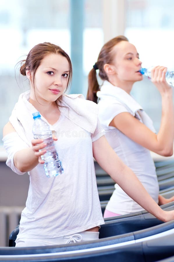 Women Drinking Water after Sports Stock Image - Image of fitness ...