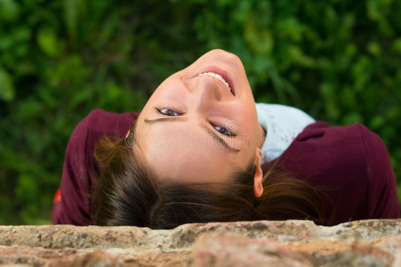 Women on the Edge of the Wall Stock Photo - Image of exercise, activity ...