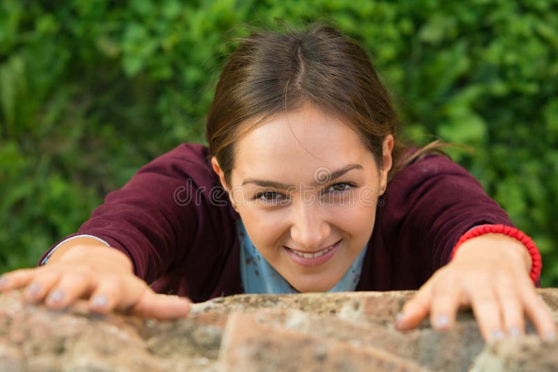 Women on the Edge of the Wall Stock Photo - Image of classical ...