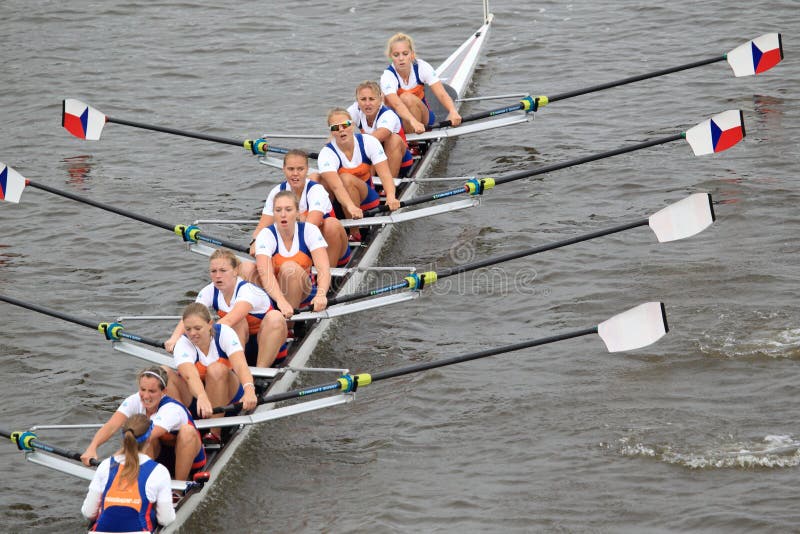 Women Eight - 100th Primatorky Rowing Race Editorial Photography ...