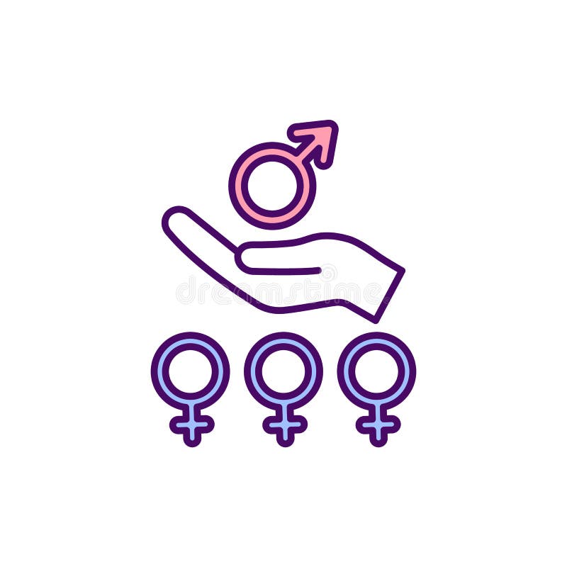 Women Empowerment Rgb Color Icon Stock Vector Illustration Of
