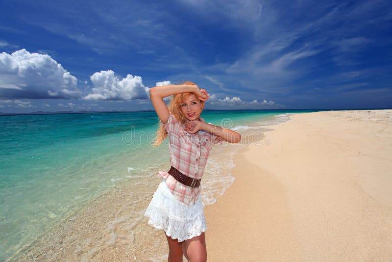 Women enjoy the sun. stock image. Image of exotic, coral - 28592459
