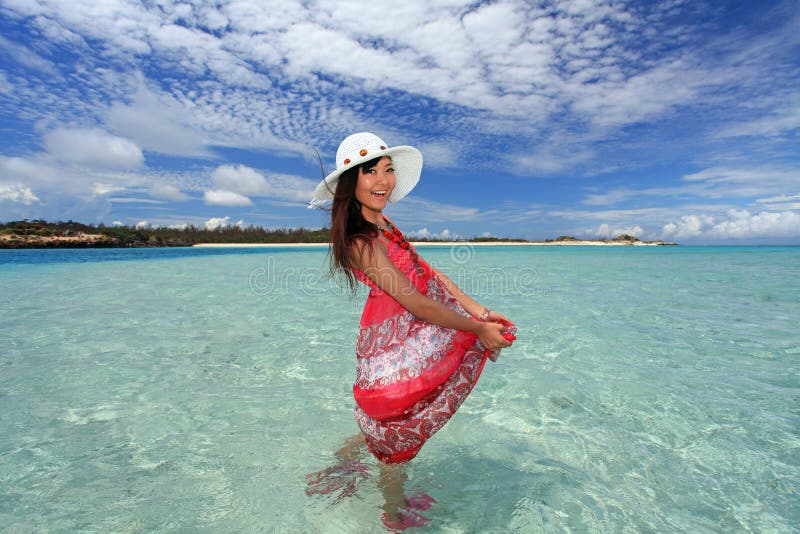Women enjoy the sun. stock image. Image of happiness - 28726275