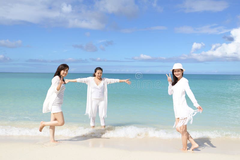 Women enjoy the sun stock image. Image of friendly, ocean - 112477319