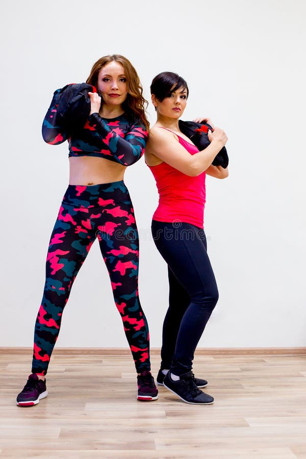 Women exercising in a gym stock photo. Image of stretching - 114616692